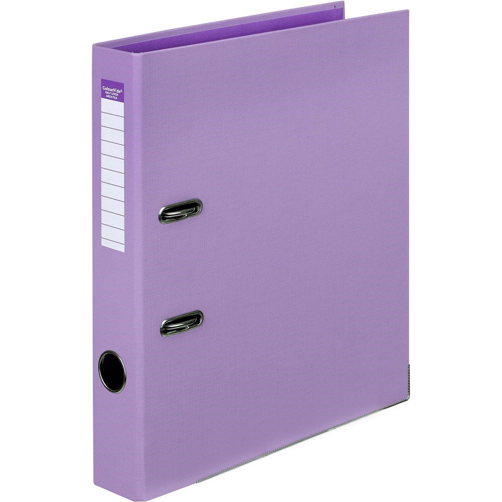 Binders & Folders - ColourHide Half Lever Arch Binder A4 50mm PE Purple ...